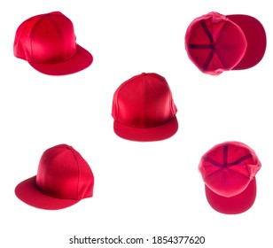 Set Five Red Cap Isolated On Stock Photo 1854377620 | Shutterstock