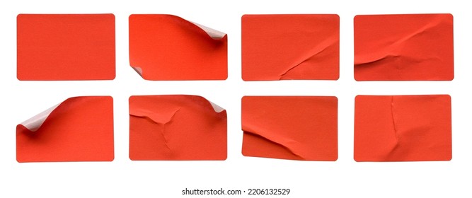 Set Fluorescent Neon Orange Rectangular Paper Stock Photo 2206132529 ...