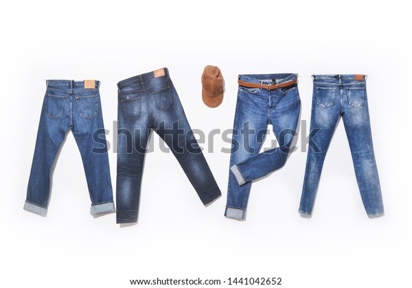 Set Front Back View Four Blue Stock Photo 1441042652 | Shutterstock