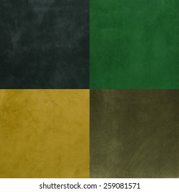 Set Green Leather Samples Texture Background Stock Photo 259081571 ...