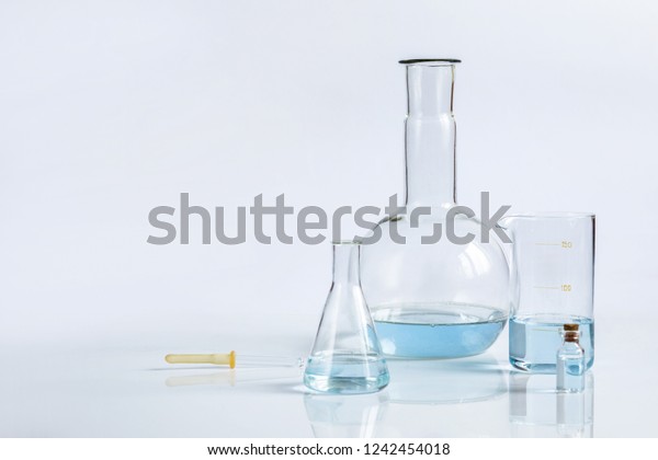 Set Laboratorian Sample Flasks Different Sizes Stock Photo 1242454018 ...