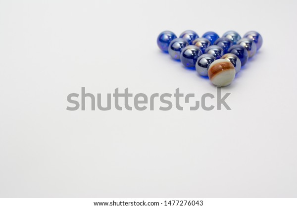 Set Marbles Represented Teamwork Triangle Shape Stock Photo (Edit Now ...