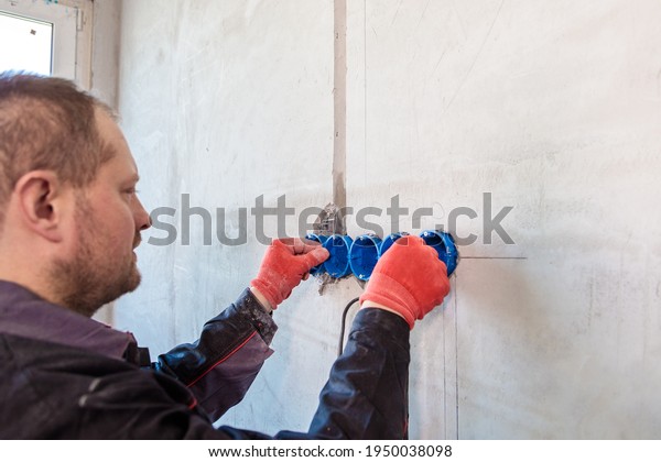 Set Plastic Inserts Red Blue Sockets Stock Photo 1950038098 | Shutterstock