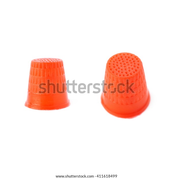 Set Plastic Red Thimble Isolated Over Stock Photo 411618499 | Shutterstock