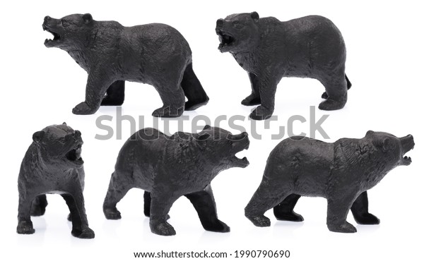 Set Plastic Toy Bear Isolated On Stock Photo 1990790690 | Shutterstock