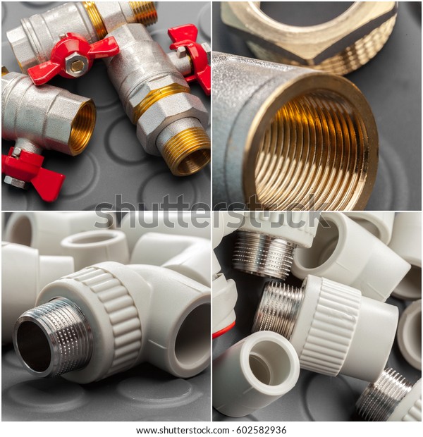 Set Plumbing Items Stock Photo (Edit Now) 602582936