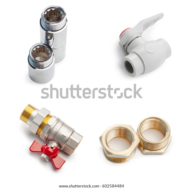 Set Plumbing Items Stock Photo (Edit Now) 602584484