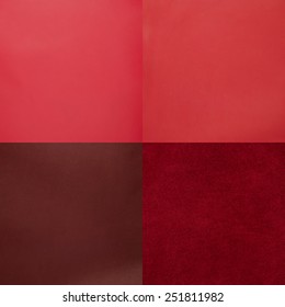 Set Red Leather Samples Texture Background Stock Photo 251811982 ...