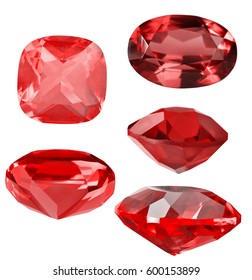 Seamless Background Isolated Red Ruby Gems Stock Photo (Edit Now) 474576253