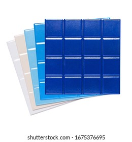 Set Samples Tiles Blue Gradient Isolated Stock Photo (Edit Now) 1675376695