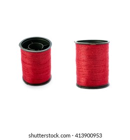 Set Spool Red Thread Isolated Over Stock Photo 413900953 | Shutterstock