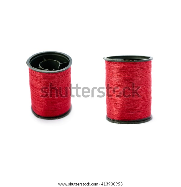 Set Spool Red Thread Isolated Over Stock Photo 413900953 | Shutterstock