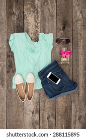 Set Summer Clothes Top View Stock Photo 288115895 | Shutterstock