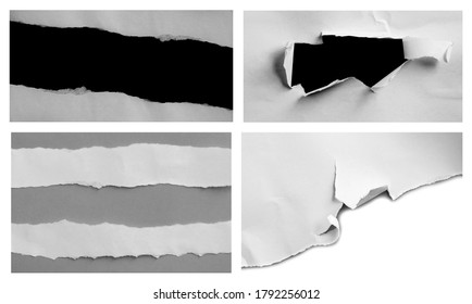 Set Torn Old Paper Texture On Stock Photo 1792256012 | Shutterstock