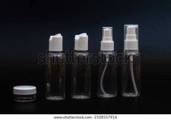 Set Transparent Empty Plastic Bottles Containers Stock Photo 2108557916 ...