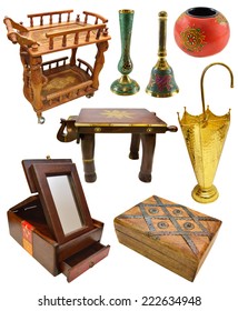 Set Various Indian Interior Objects Furniture Stock Photo 222634948 ...