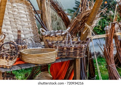 Set Wicker Baskets Different Types Sizes Stock Photo 720934216 ...