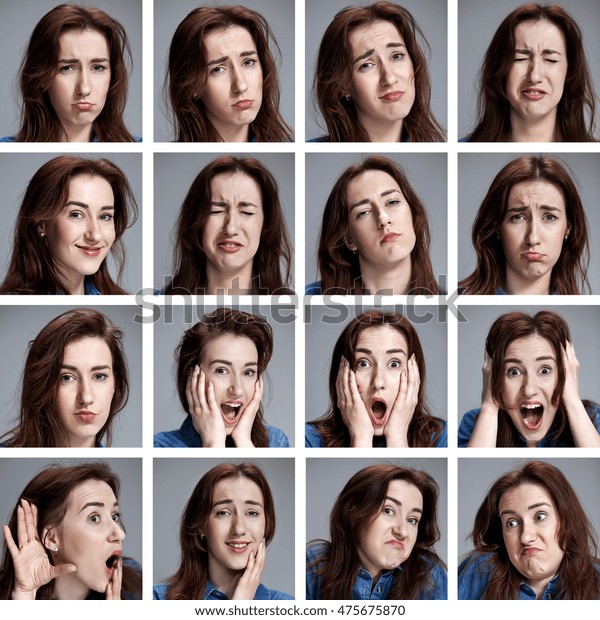 Set Young Womans Portraits Different Emotions Stock Photo 475675870 ... Set Young Womans Portraits Different Emotions Stock Photo 475675870 ...