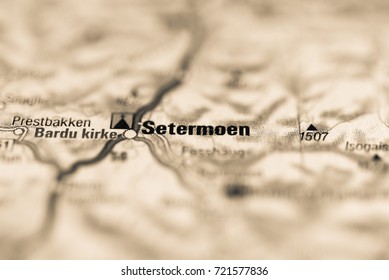 Setermoen On Map Stock Photo 721577836 | Shutterstock