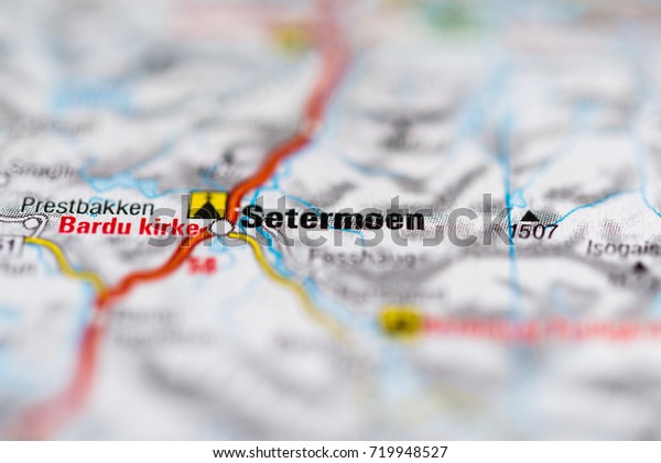 Setermoen On Map Stock Photo 719948527 | Shutterstock