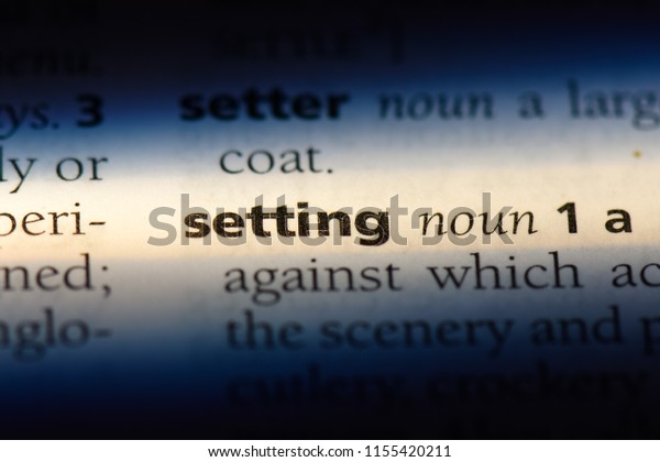 Setting Word Dictionary Setting Concept Stock Photo 1155420211 ...