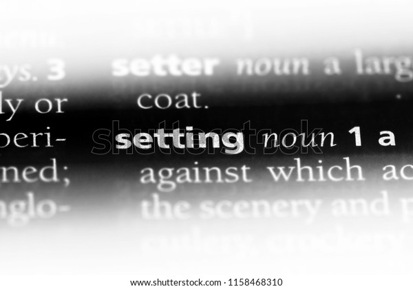 Setting Word Dictionary Setting Concept Stock Photo 1158468310 ...