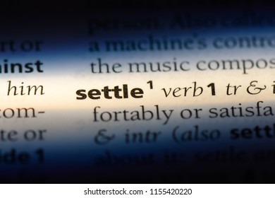 Settle Word Dictionary Settle Concept Stock Photo 1155420220 | Shutterstock