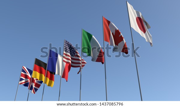 Seven Flags Group Seven Developing Against Stock Photo 1437085796 ...