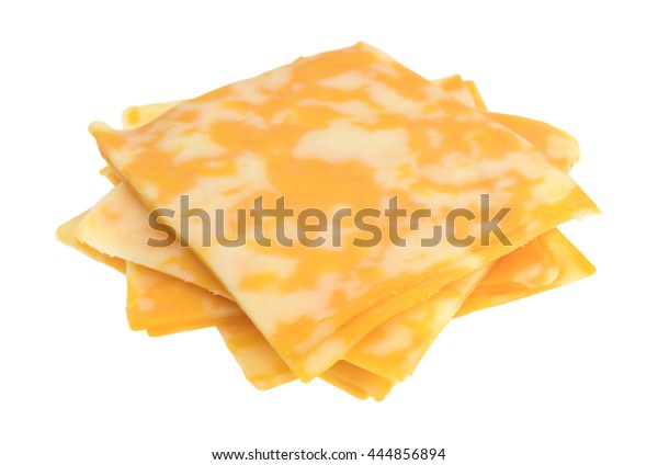 Several Slices Colbyjack Cheese Stack Isolated Stock Photo 444856894 ...