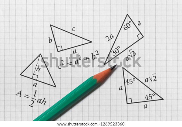 Several Triangles Their Math Properties Written Stock Photo (Edit Now ...