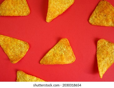 Several Triangular Yellow Chips Made Mexican Stock Photo 2030318654 ...