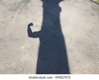 Shadow Tree Human Arm Flexing Bicep 스톡 사진 599027972 | Shutterstock