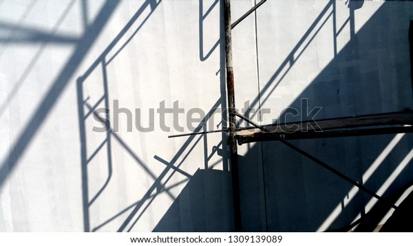 Shadow Wall Construction Scaffolding Stock Photo 1309139089 | Shutterstock