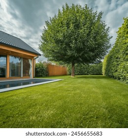 Sleek Angle View Smaller Well-maintained Grass AI-generated image ...