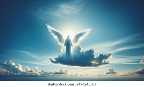 Realistic Cloud Formation Resembling Angel Arms AI-generated image ...