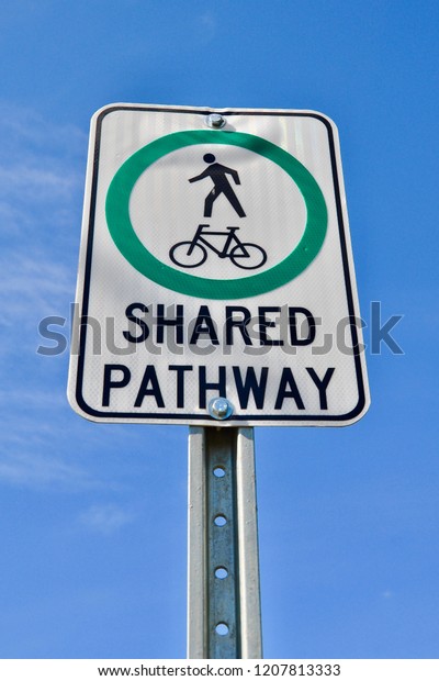 Shared Pathway Signpost Stock Photo 1207813333 | Shutterstock