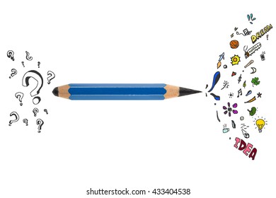 Sharp Unsharp Pencil One Piece Isolated Stock Photo 433404538 ...