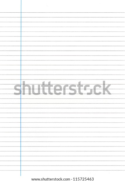 Sheet Lined Paper Stock Photo (Edit Now) 115725463
