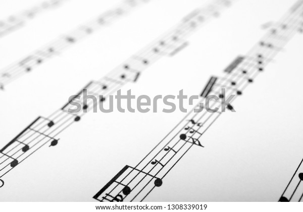 Sheet Music Notes Background Closeup Stock Photo 1308339019 | Shutterstock