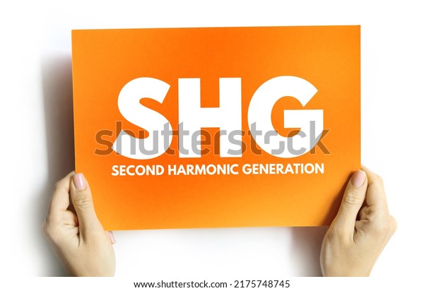 Shg Second Harmonic Generation Acronym On Stock Photo 2175748745 ...