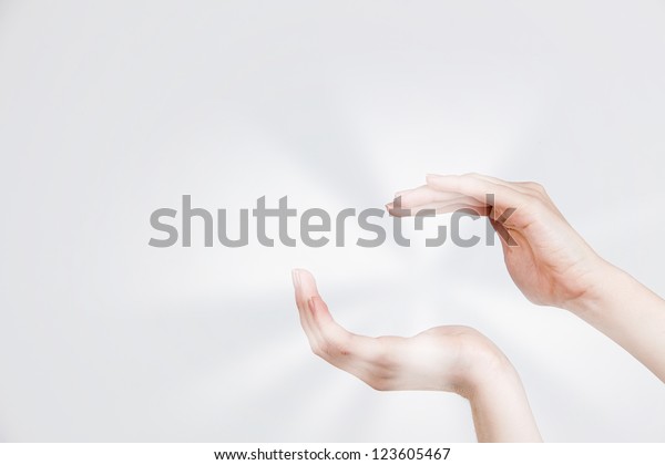 Shining Hands Stock Photo (Edit Now) 123605467