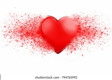 Exploding Heart Images, Stock Photos & Vectors | Shutterstock