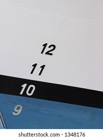 Ship Draft Numbers Stock Photo (Edit Now) 1348176