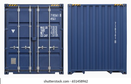 Shipping Container Background Isolated Two Sides Stock Photo 651458962 ...
