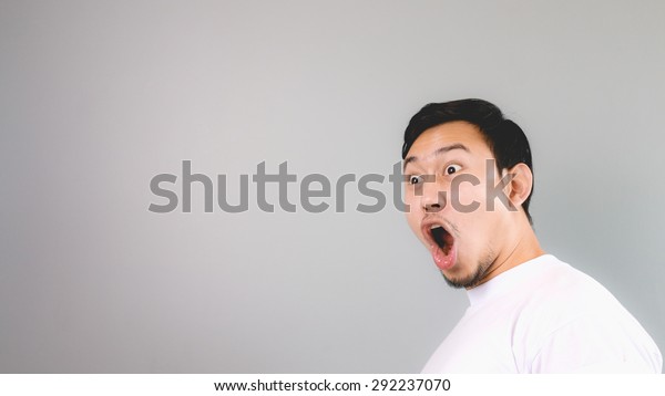 Shock Face On Empty Copyspace Asian Stock Photo 292237070 | Shutterstock