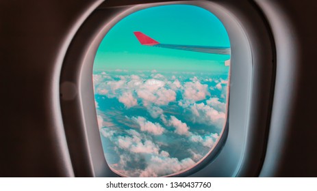 Shoot Plane Window Over Clouds Sky Stock Photo 1340437760 | Shutterstock