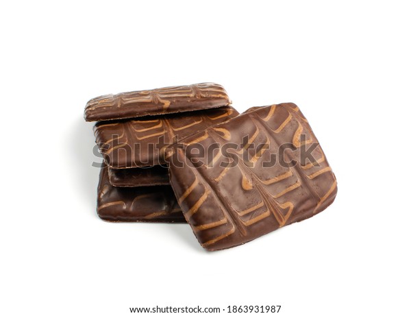 Shortbread Rectangular Biscuit Coated Milk Dark Stock Photo 1863931987 ...