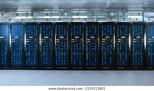 Shot Working Data Center Rows Rack 스톡 사진 1319513801 | Shutterstock
