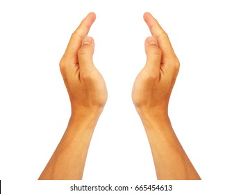 Show Both Palms Vertically Stock Photo (Edit Now) 665454613