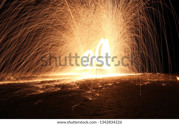 Show Fire Batons Stock Photo 1342834226 | Shutterstock